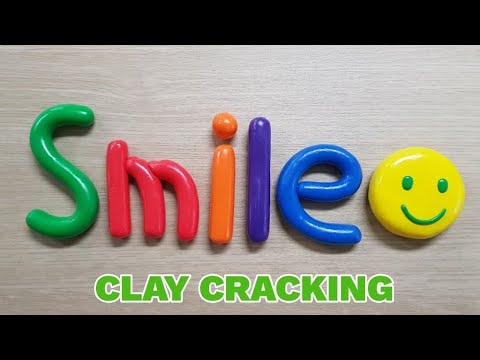 [ASMR] smile clay cracking 스마일 점토 부수기 クレイクラッキング 💕 부수는쾌감 💕 oddly ...
