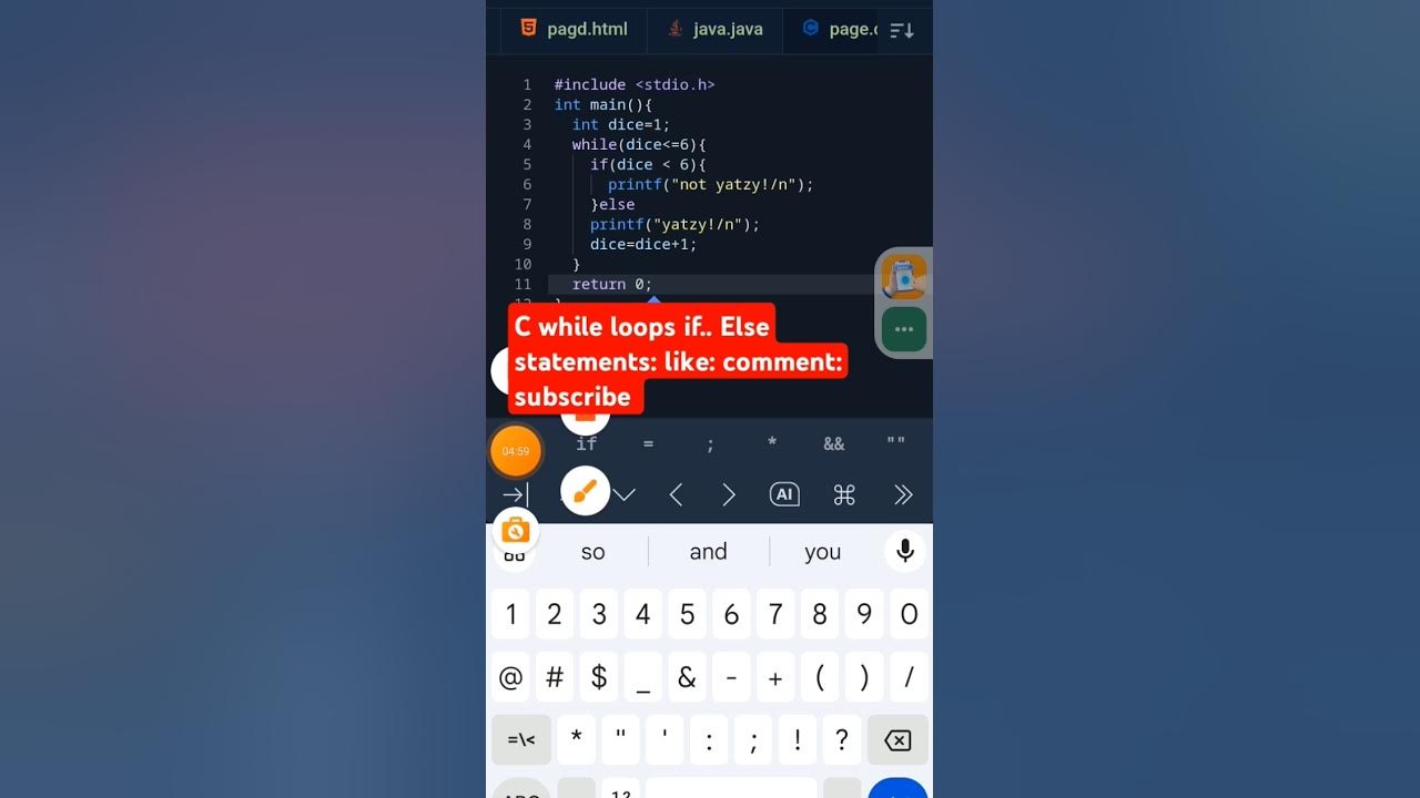 C While Loops If Else Statementsshorts Cwhileloopifelse Printf Returncoding
