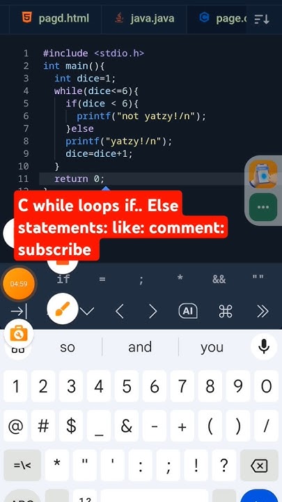 C while loops if. . . Else statements#shorts #c#while#loop#ifelse #printf #return#coding# ...