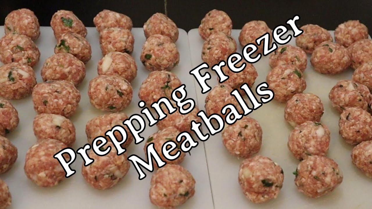 Prepping Freezer Meatballs - YouTube