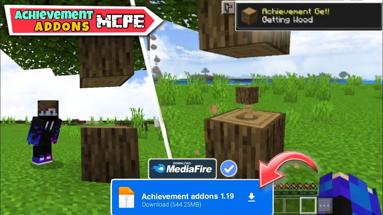 Advancements ADDONS In Minecraft Pe 1.19 || Achievement Mod In Mcpe 1.19 - YouTube