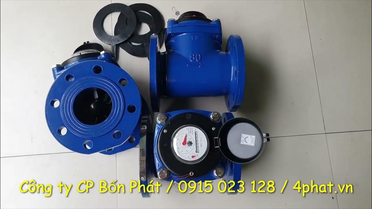 Đồng hồ nước DN80 phi 90 T Flow đo nước sạch Malaysia. Qn=40m3/h. Class B - YouTube