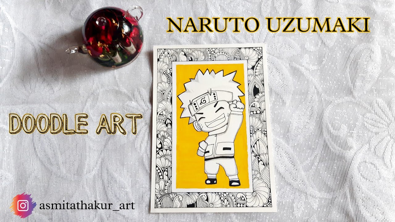 MANDALA DOODLE ART || EASY DOODLE DESIGN || NARUTO UZUMAKI || ASMITA ...
