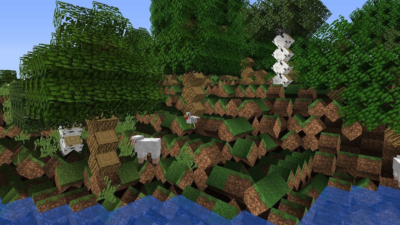 Minecraft but Every Block Is Angled 45 Degrees - YouTube