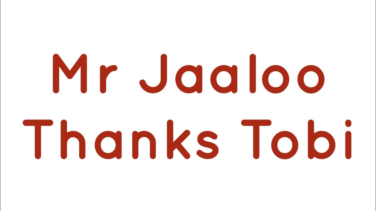 Mr Jaaloo Thanks Tobi - @JackLookman - Demonstration- 051A # ...
