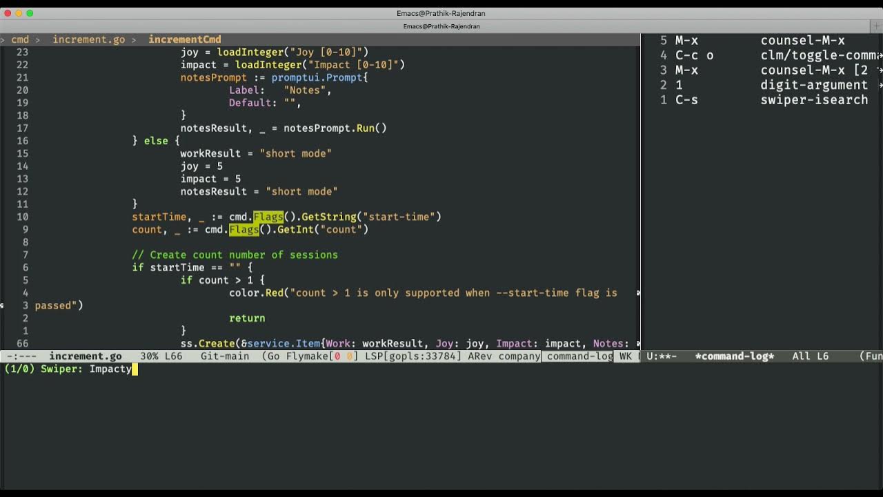 Emacs - Swiper - Intuitive isearch - YouTube