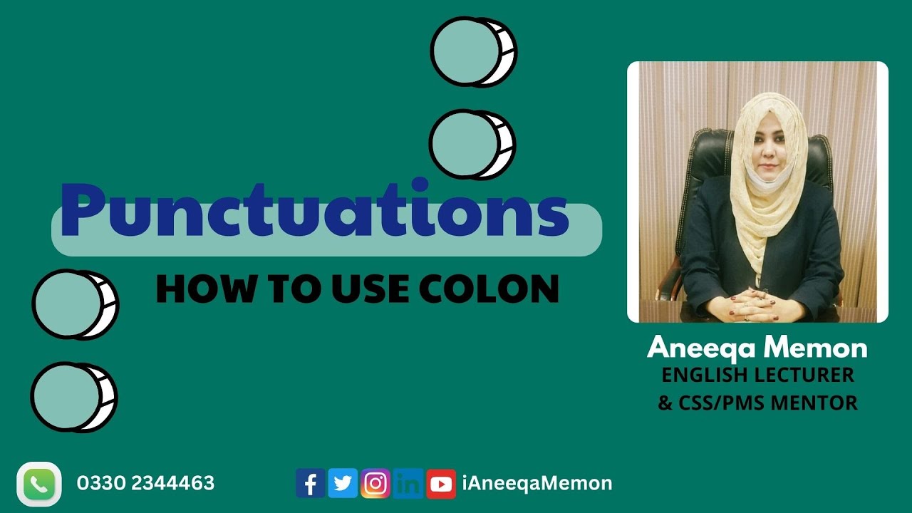 HOW TO USE COLON | BASIC PUNCTUATION RULES IN ENGLISH | ENGLISH ...