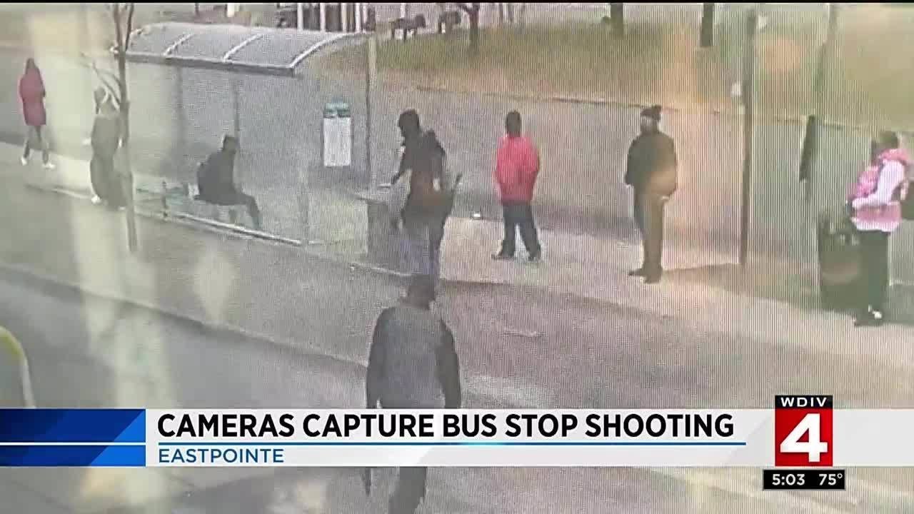 Cameras capture bus stop shooting - YouTube