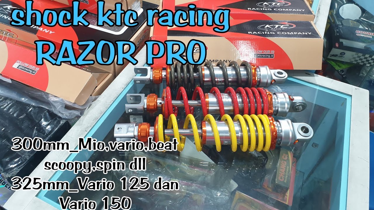 SHOCK KTC (racing) RAZOR pro Non tabung untuk segala jenis matic. - YouTube
