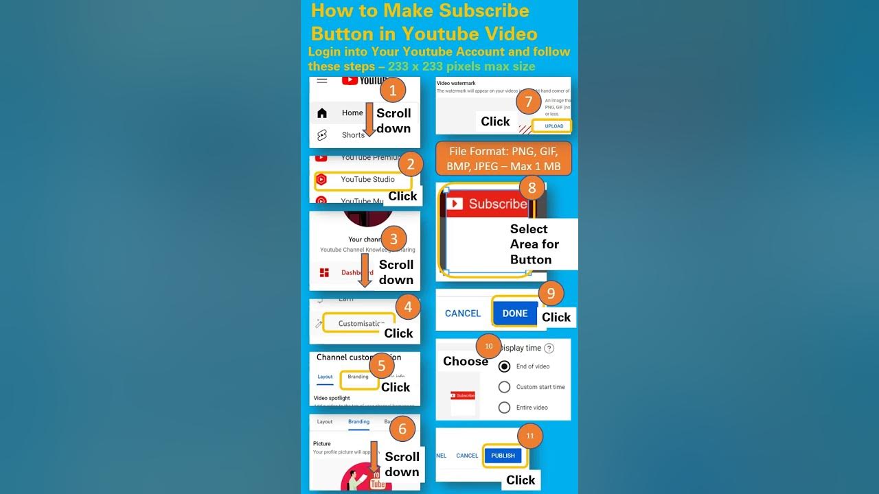 How to Make Subscribe Button in Youtube Video - Quick Guide Tutorial - YouTube
