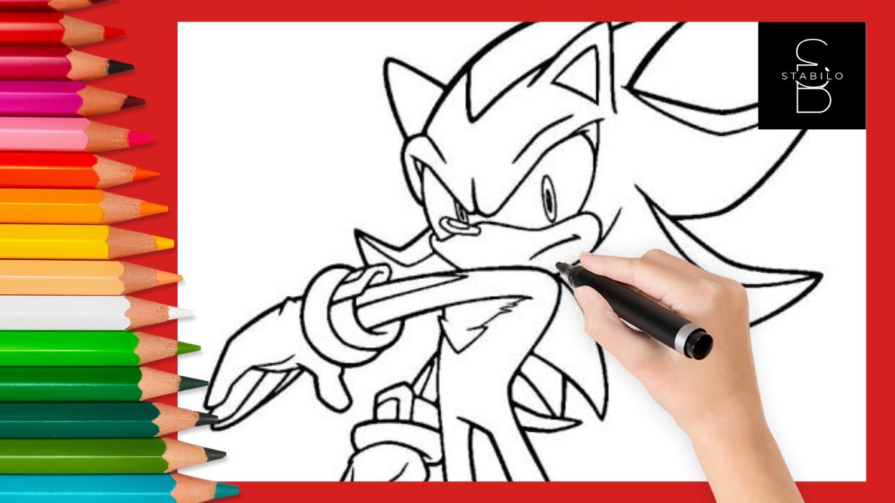 How To New Color Shadow Sonic The hedgehog | Sonic Coloring Pages - YouTube