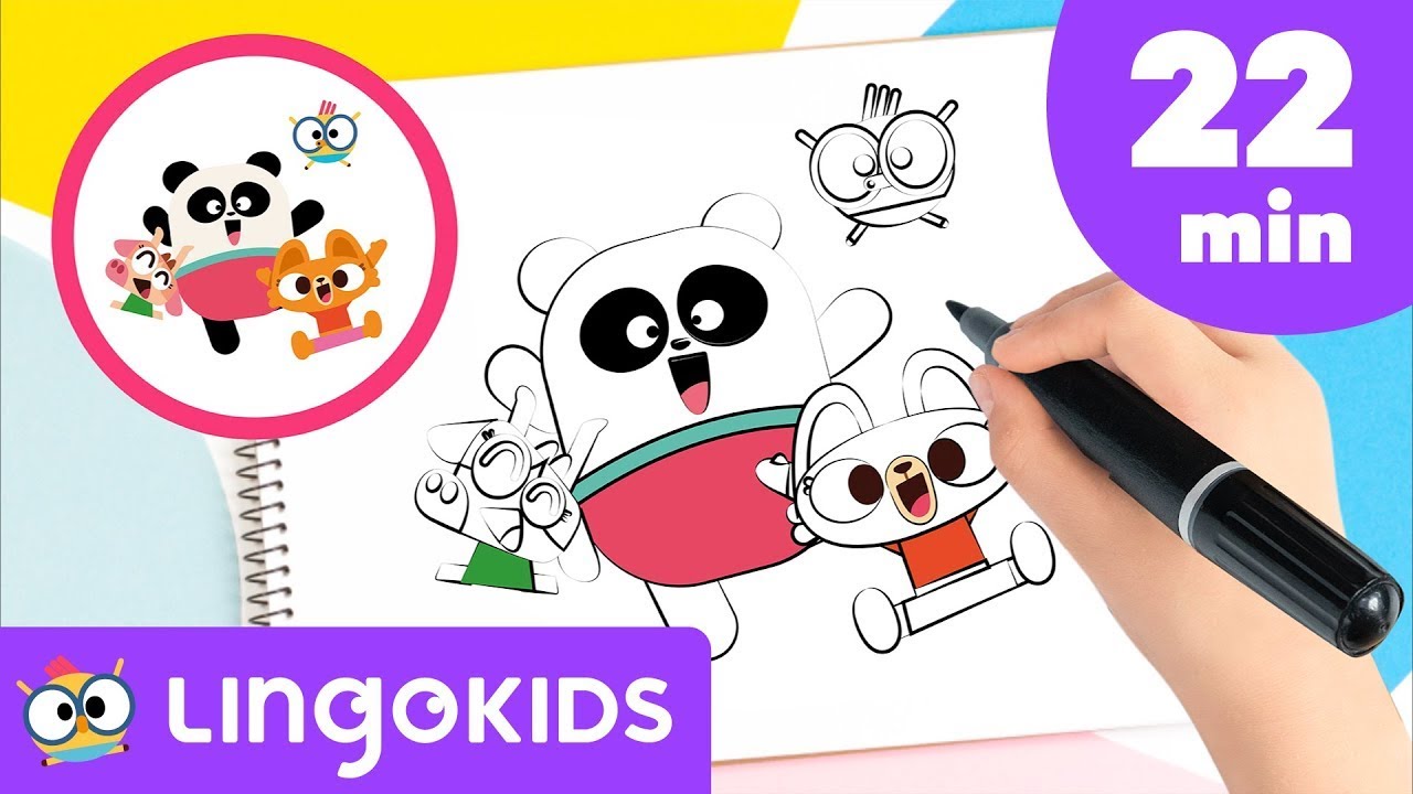 How to Draw the LINGOKIDS CHARACTERS 🖍️🎨 CRAFTS by Lingokids - YouTube