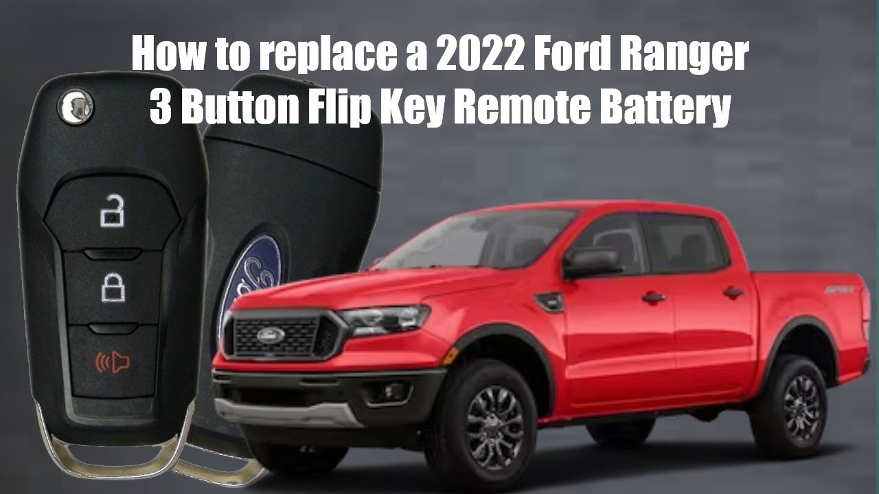 How to replace a 2022 Ford Ranger 3 Button Flip Key Remote Battery ...