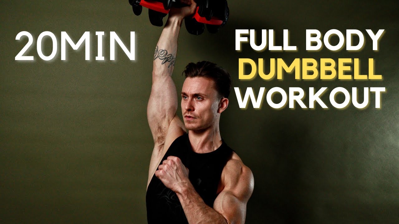 20 MINUTE DUMBBELL WORKOUT // Full body, build muscle at home - YouTube