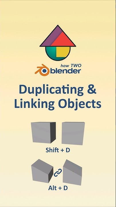 Duplicating and Linking Objects - Shift + D, Alt + D #blender #tutorial #beginner #b3d #shorts ...