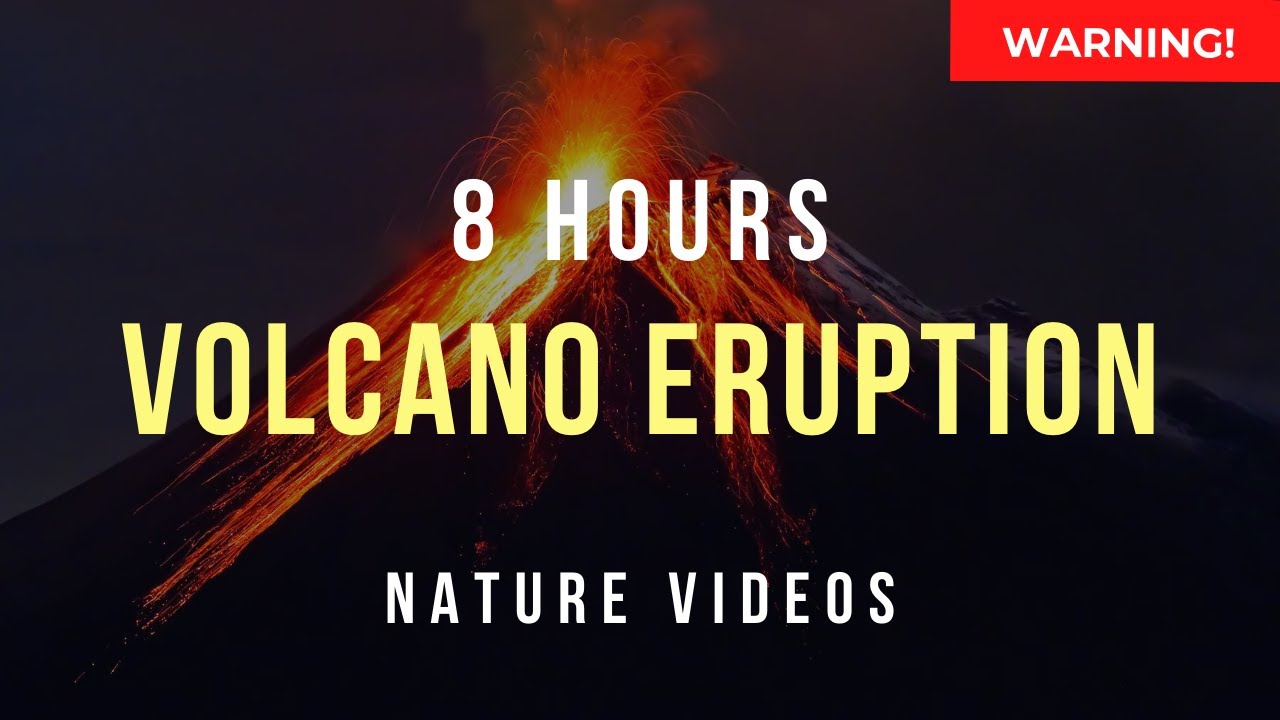 [8 Hours] EXTREME Volcano Eruption at Night - Sleep & Relax - YouTube