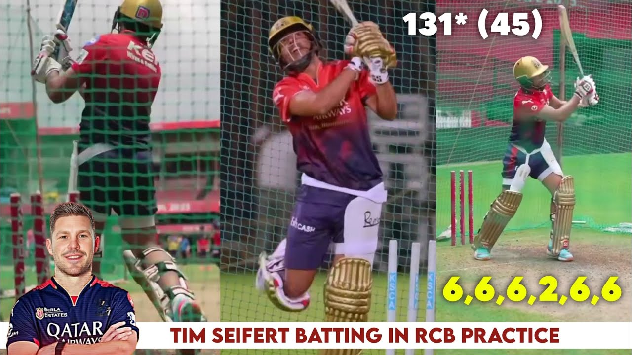 Tim Seifert Scored 131* (45) in RCB Practice Match Today | Tim Seifert ...