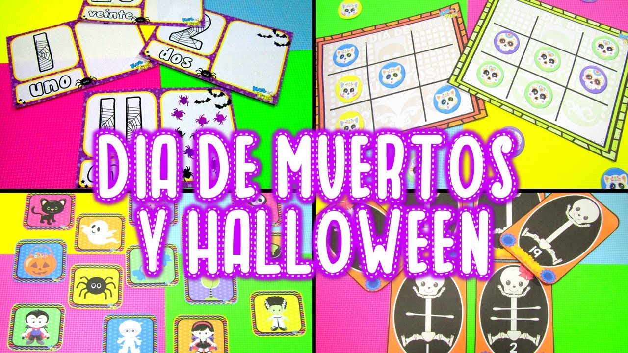 ACTIVIDADES IMPRIMIBLES PARA EL DÍA DE MUERTOS Y HALLOWEEN - YouTube