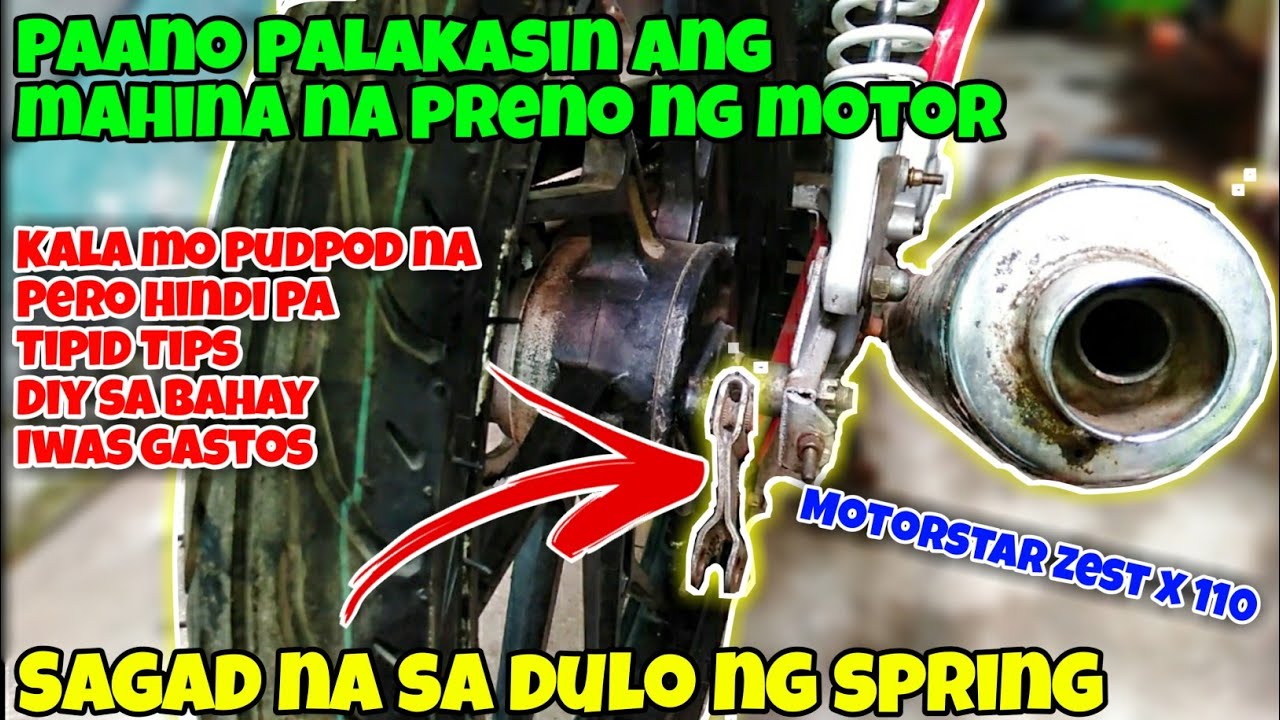 PAANO PALAKASIN ANG MAHINA NA PRENO NG MOTOR | HOW TO ADJUST BREAK ARM ...