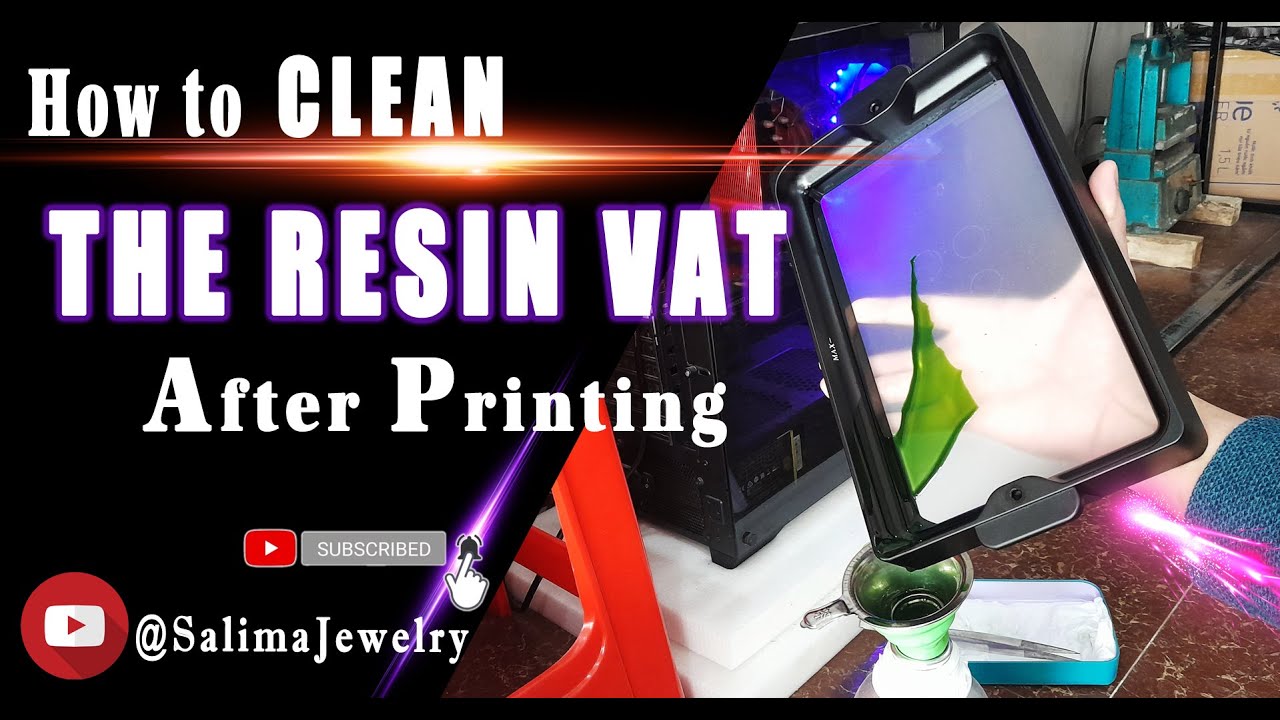ELEGOO Saturn 2 8K 3D Printer : How to clean the resin vat after printing #012 - YouTube