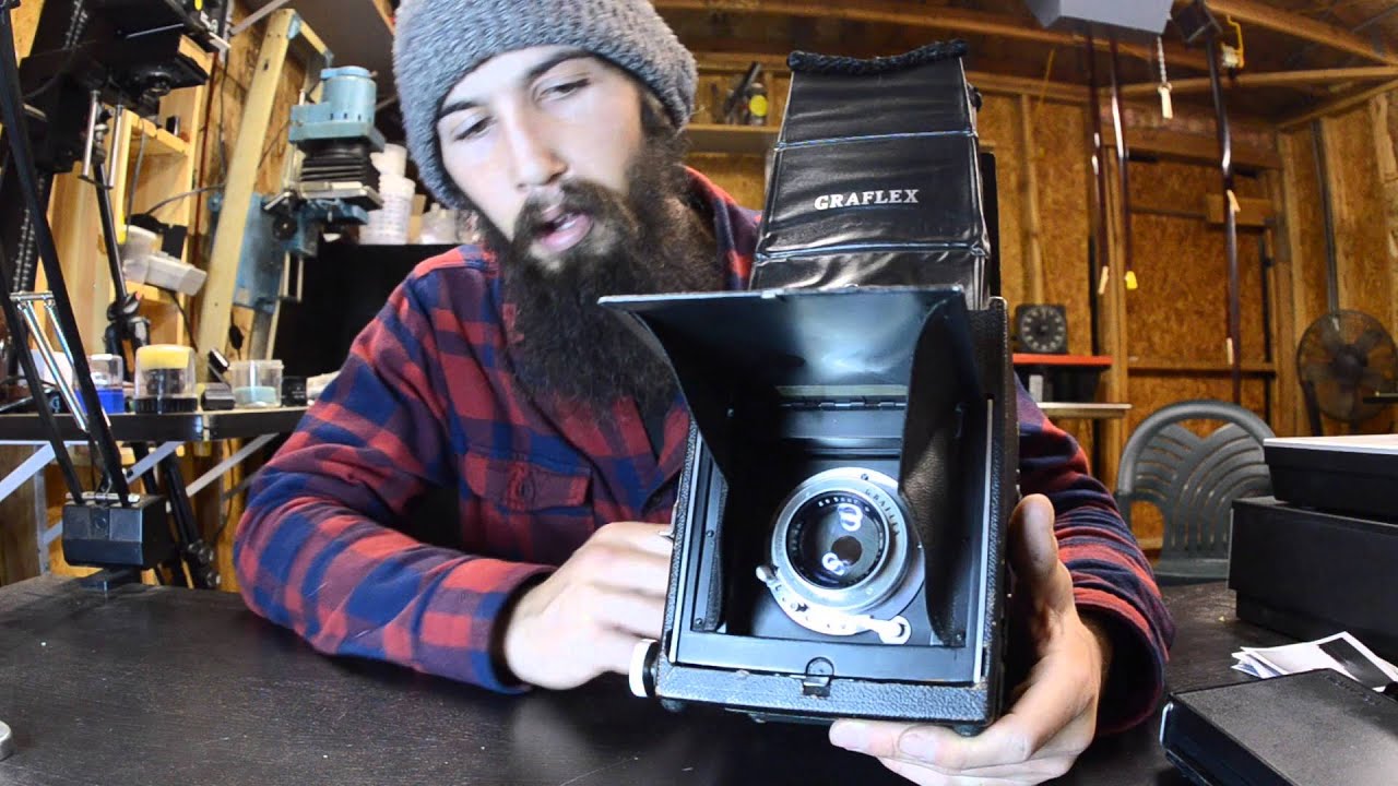 Graflex RB super D Polaroid conversion. Vintage camera review - YouTube