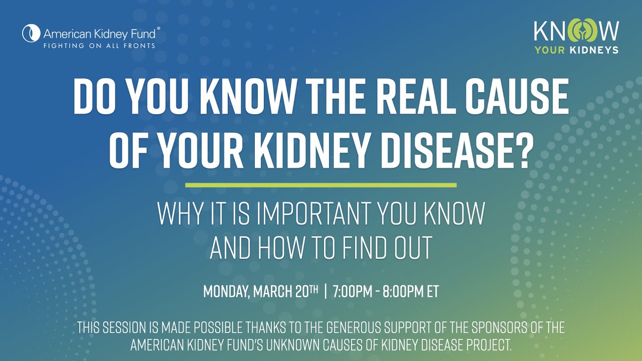 Do You Know the Real Cause of Your Kidney Disease? Why It's Important ...