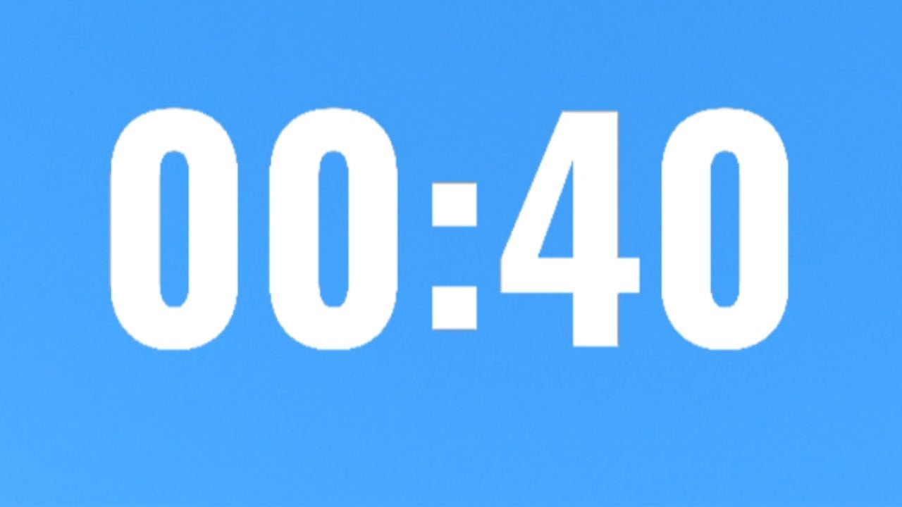 40 second countdown timer - YouTube