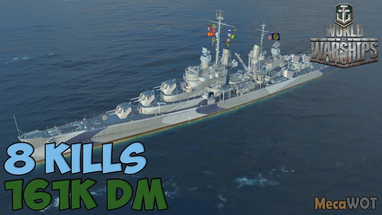World of WarShips | Atlanta | 8 KILLS | 161K Damage - Replay Gameplay ...