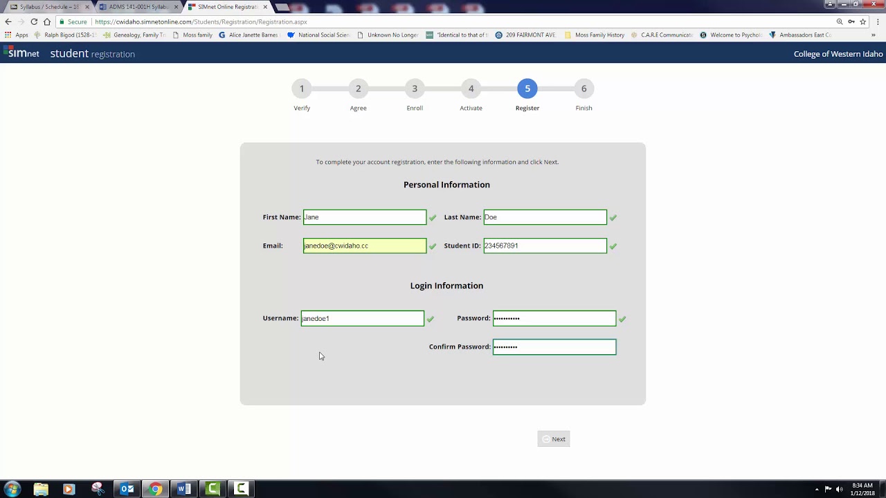 SimNet Registration Spring 2018 - YouTube