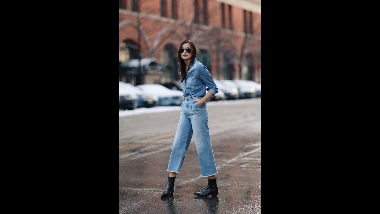 Best Denim Culottes Style 2018 - YouTube