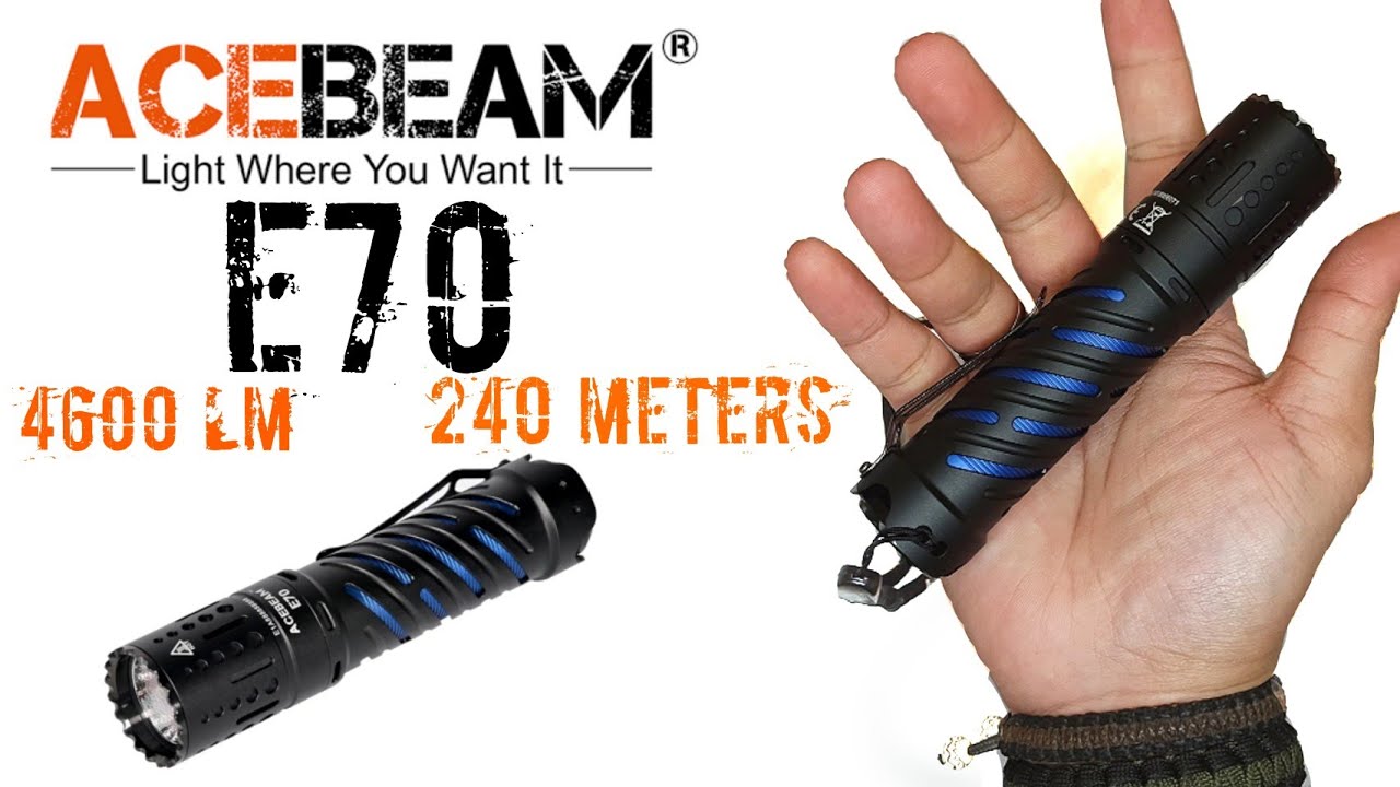 ACEBEAM E70-AL 4600 LUMENS EDC FLASHLIGHT REVIEW - YouTube