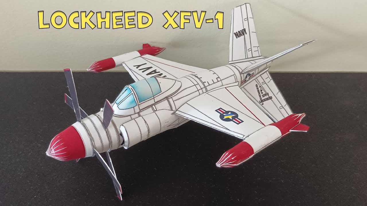 Lockheed XFV-1 Paper Model | How to Make a Paper Airplane Model | Paper ...