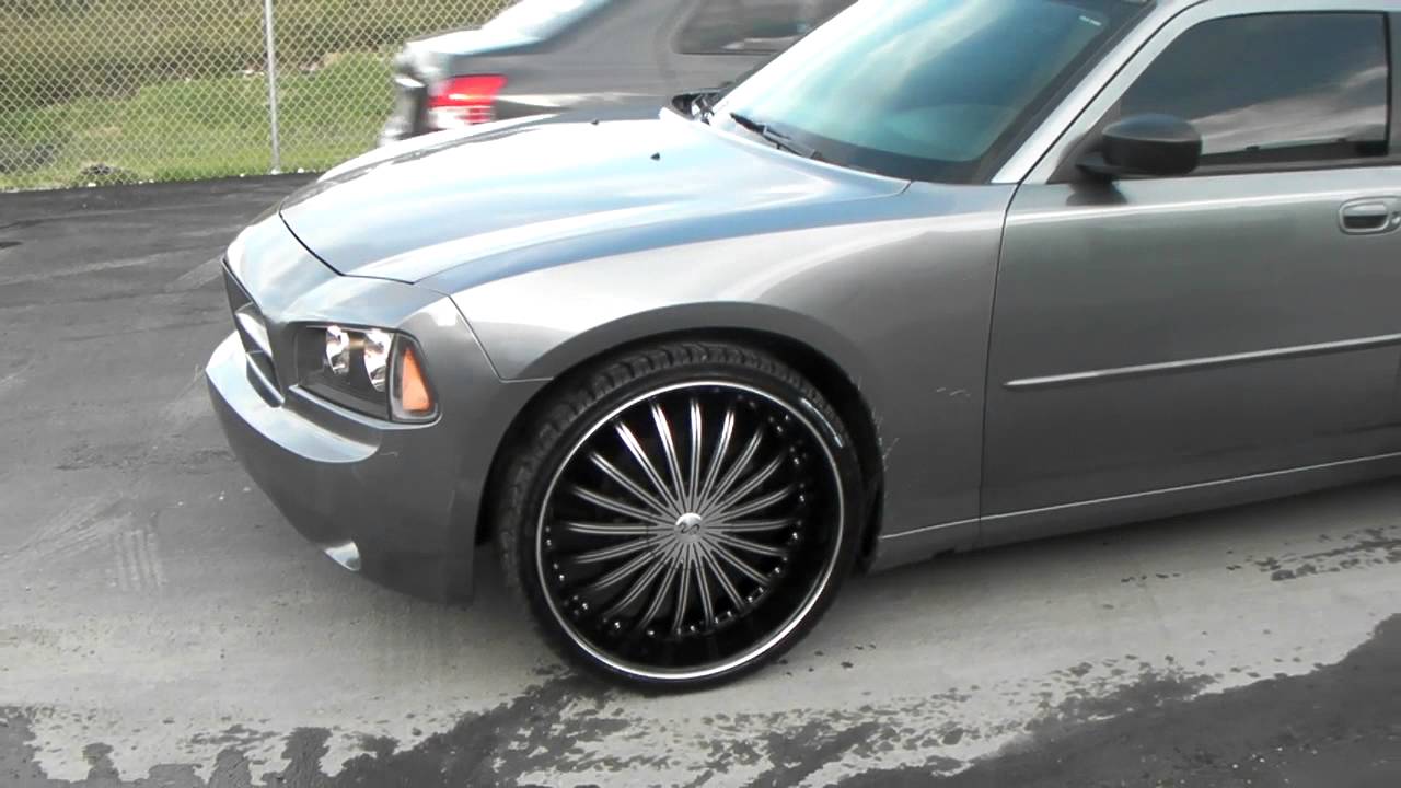 DUBSandTIRES.com 24" Inch U2-29 Black Machine Wheels 2007 Dodge Charger ...