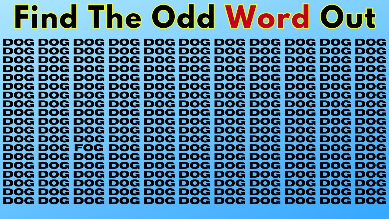 😯 Find The Odd WORD Out - Hard Edition 💪 - YouTube