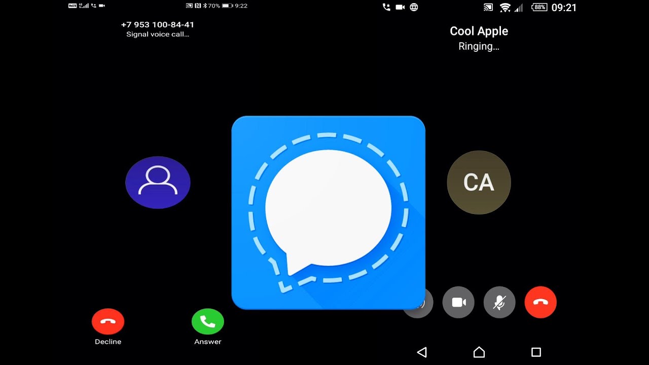 Signal Messenger Incoming/Outgoing call / Screen call - YouTube