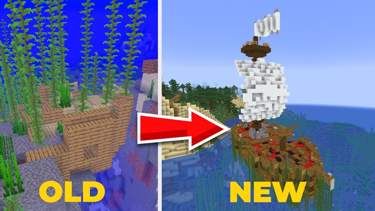 I gave the Shipwreck an Update (Improved Minecraft Shipwreck) - YouTube