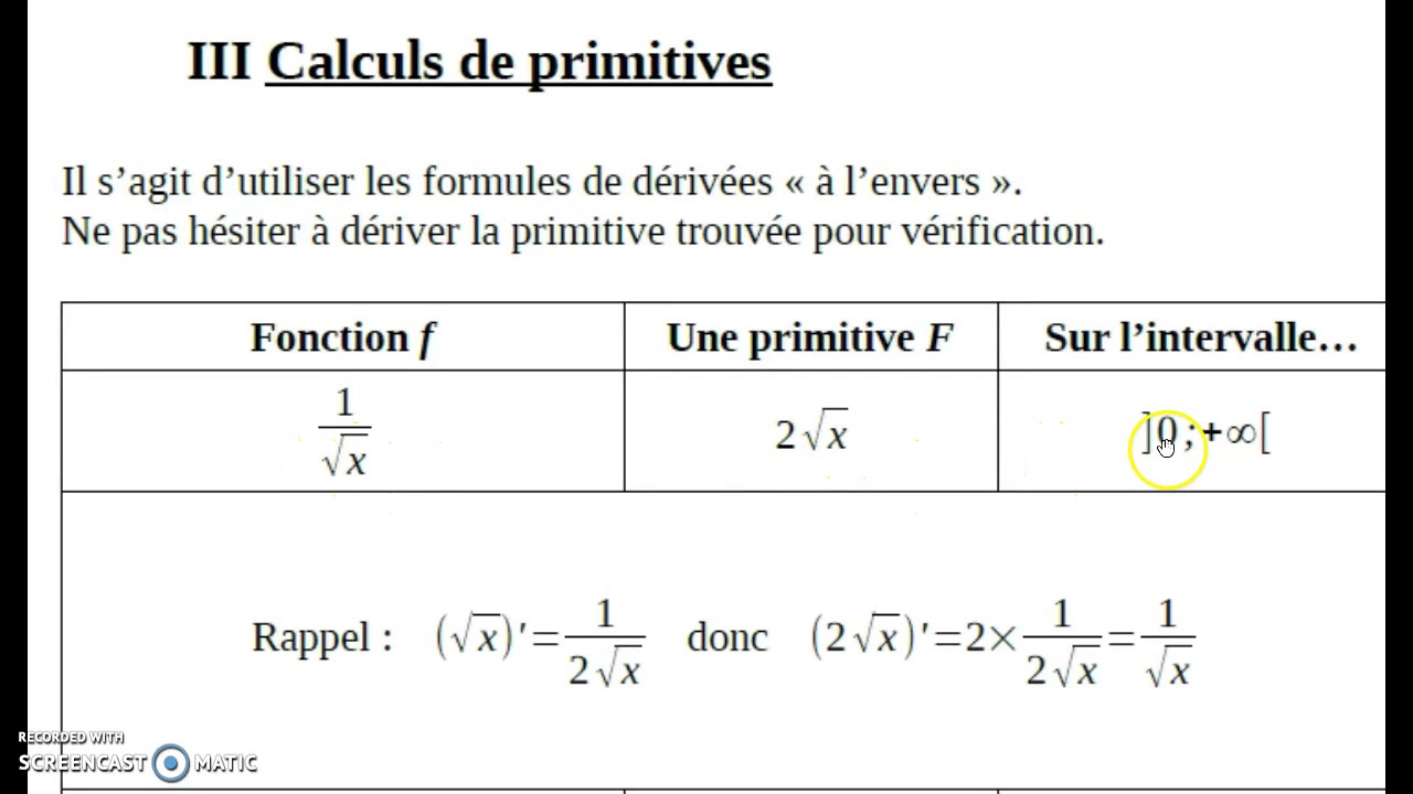 Primitives EquaDiff 2 Formules Primitives - YouTube