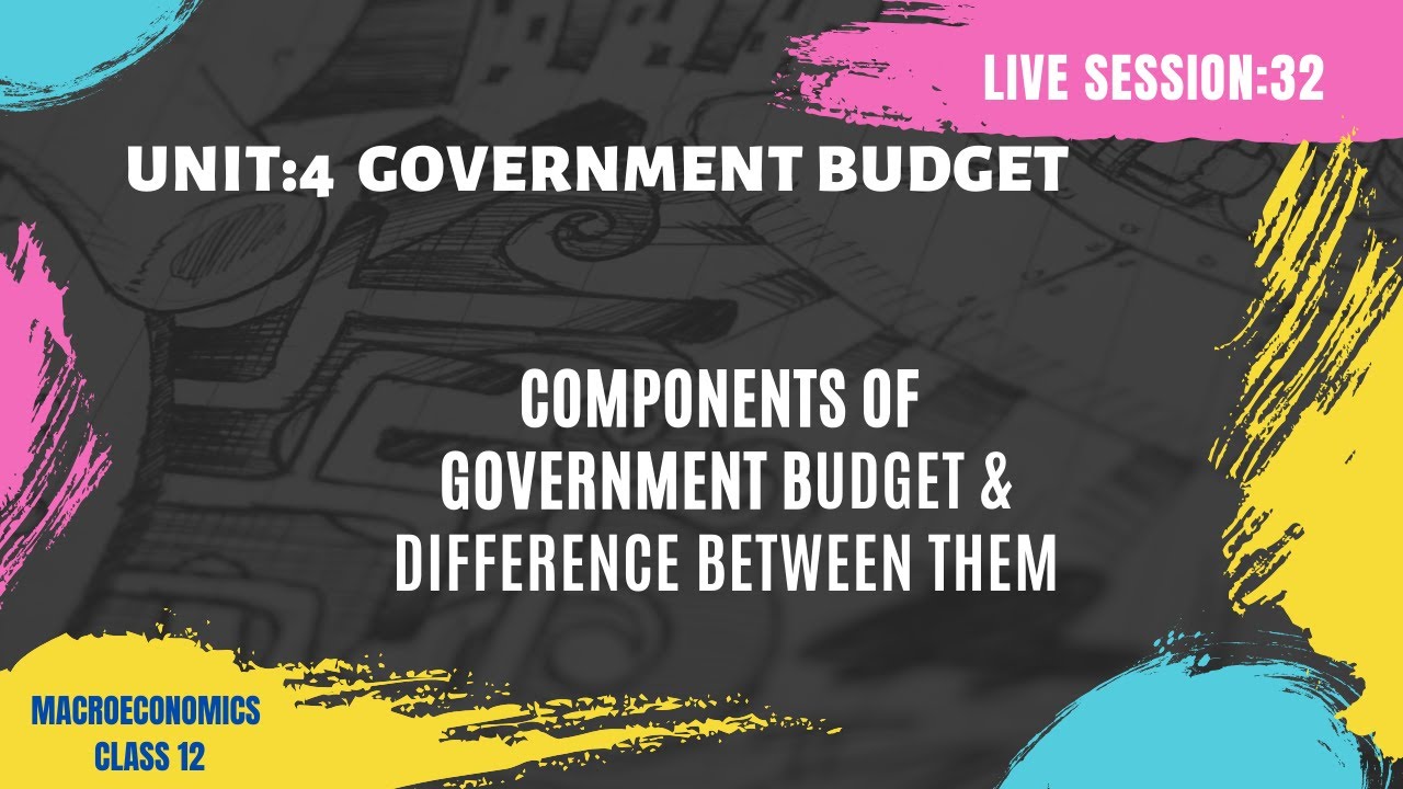 COMPONENTS OF GOVERNMENT BUDGET I GOVERNMENT BUDGET I MACROECONOMICS ...