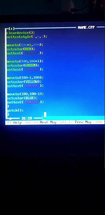 c program write your name in different colors and move it #program #coder #cprogramming #cpr ...