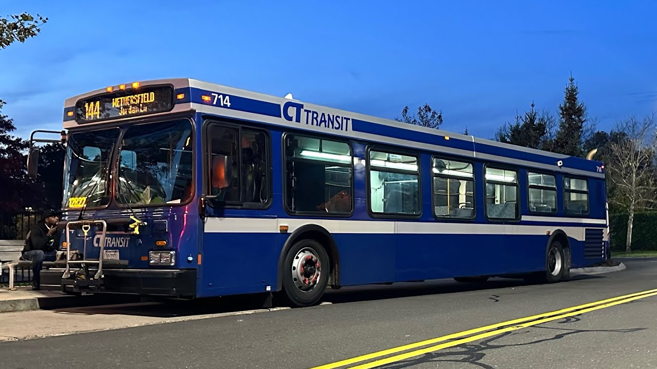 CTtransit 2007 New Flyer Industries D40LF #714 Ride on route 144 - YouTube