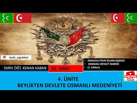 9). 10.Sınıf Tarih 4. Ünite Beylikten Devlete Osmanlı Medeniyeti 1. Bölüm