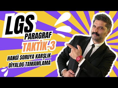 Hangi Soruya Karşılık, Diyalog Tamamlama | Paragraf Taktikleri -3 | RÜŞTÜ HOCA
