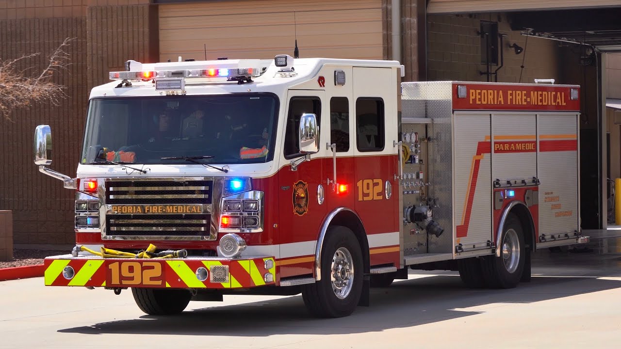 Peoria Fire-Medical Dept. Engine 192 responding - YouTube
