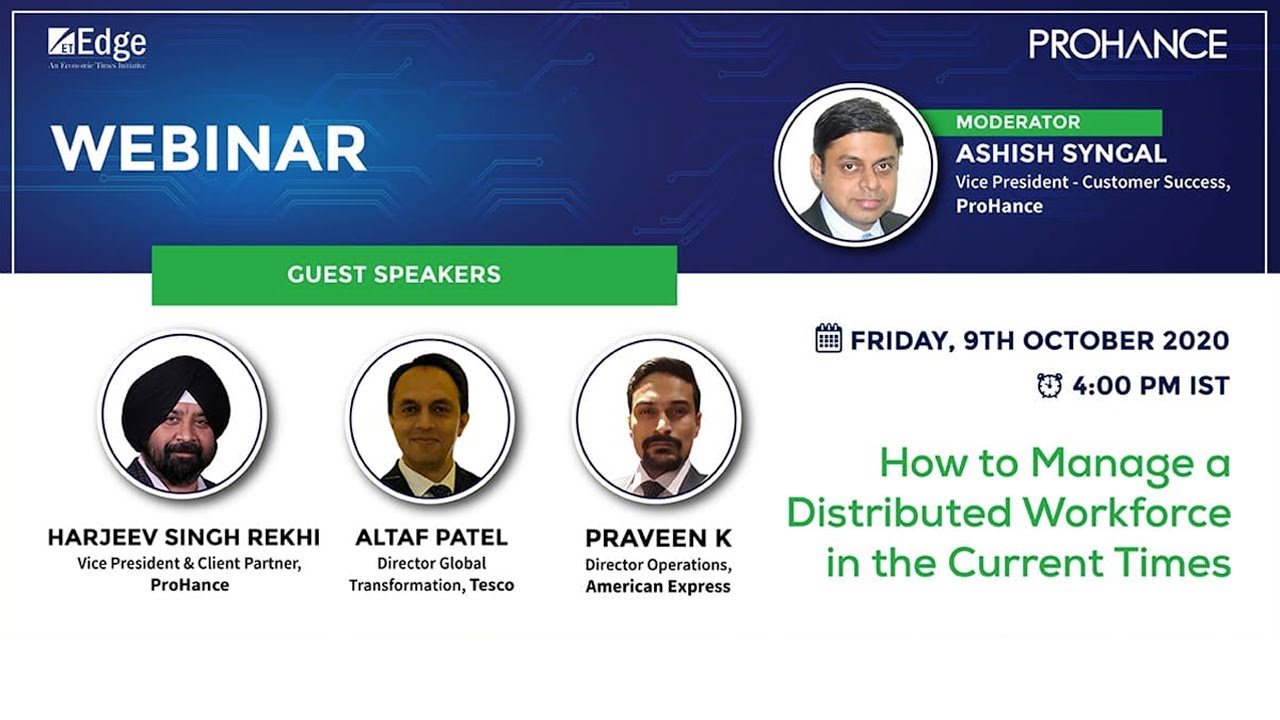 ProHance Webinar | Leader Speak Series: Altaf Patel, Director Global ...