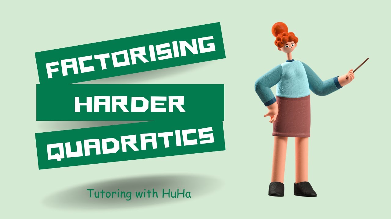 Factorising harder quadratic equations - YouTube