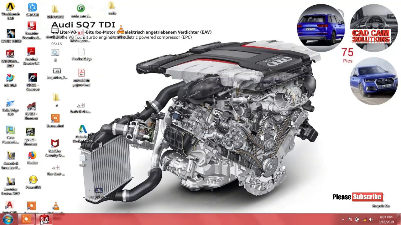 #SOLIDWORKS #ENGINE ASSEMBLY with parts files - YouTube