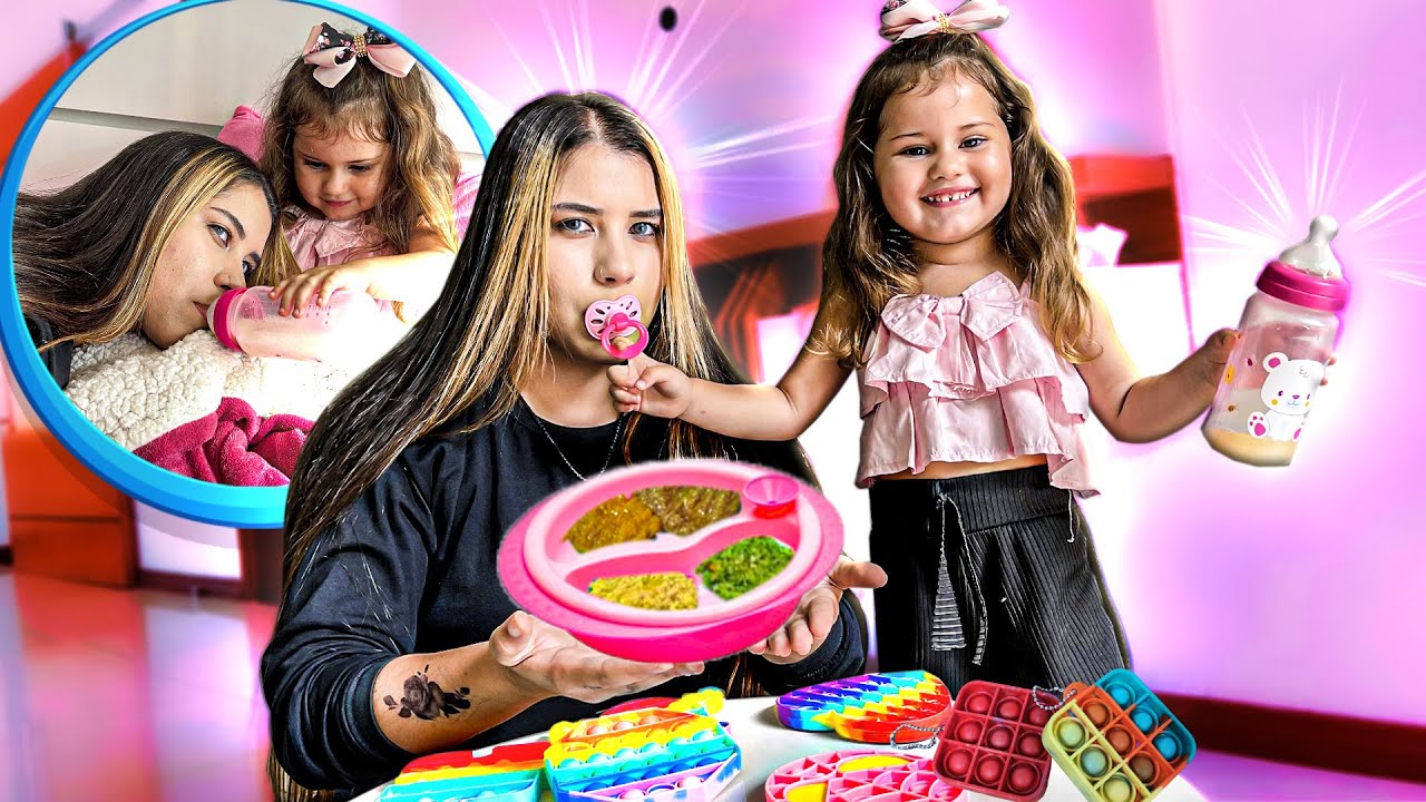 Minha IrmÃzinha De 2 Anos Virou Minha MÃe Por Um Dia Youtube