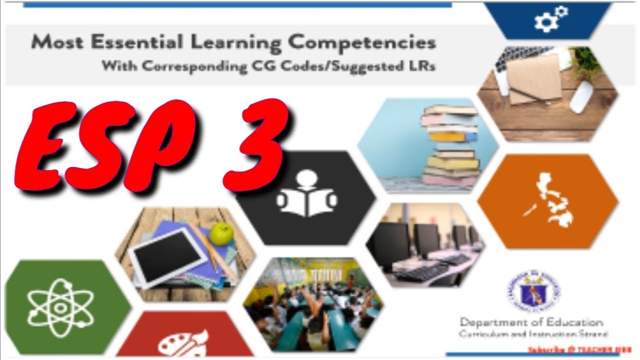 MELC's in ESP 3 || Most Essential Learning Competencies - YouTube