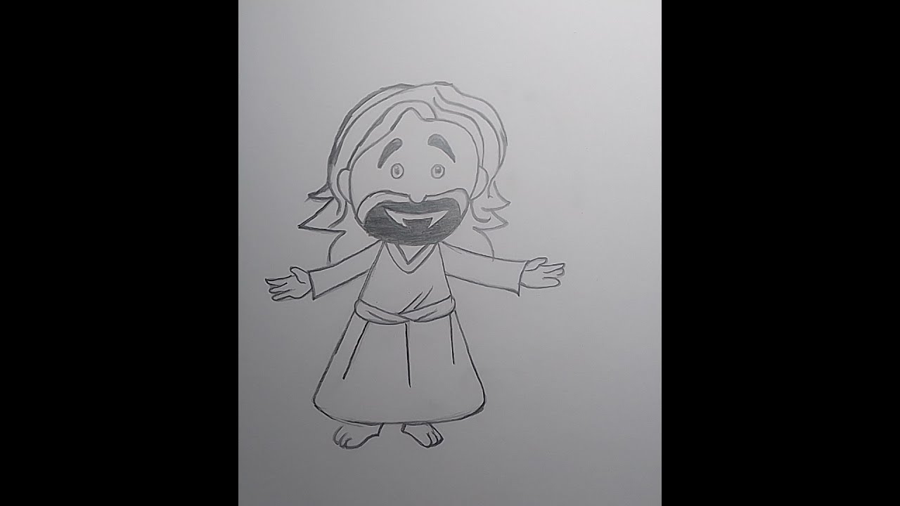 Drawing Cartoon Jesus for Kids in Easy Steps! - YouTube