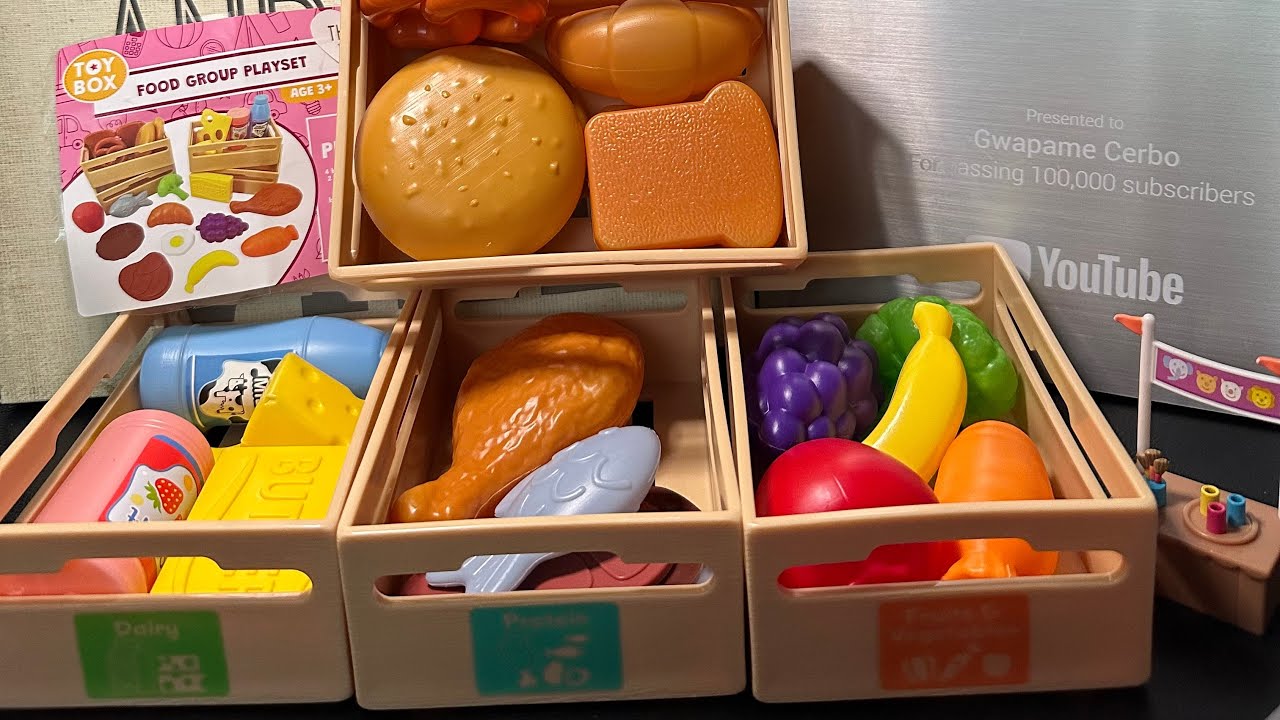 LET'S PLAY AND TRY TO ARRANGE MY NEW FOOD GROUP PLAYSET BY TOY BOX 😂🥰 ...